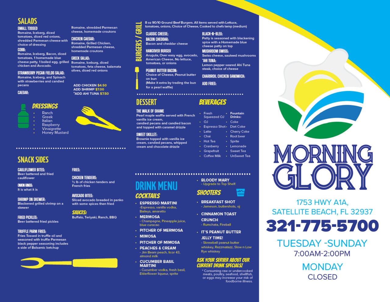 Morning Glory Eatery Menu | Satellite Beach Breakfast Restaurants